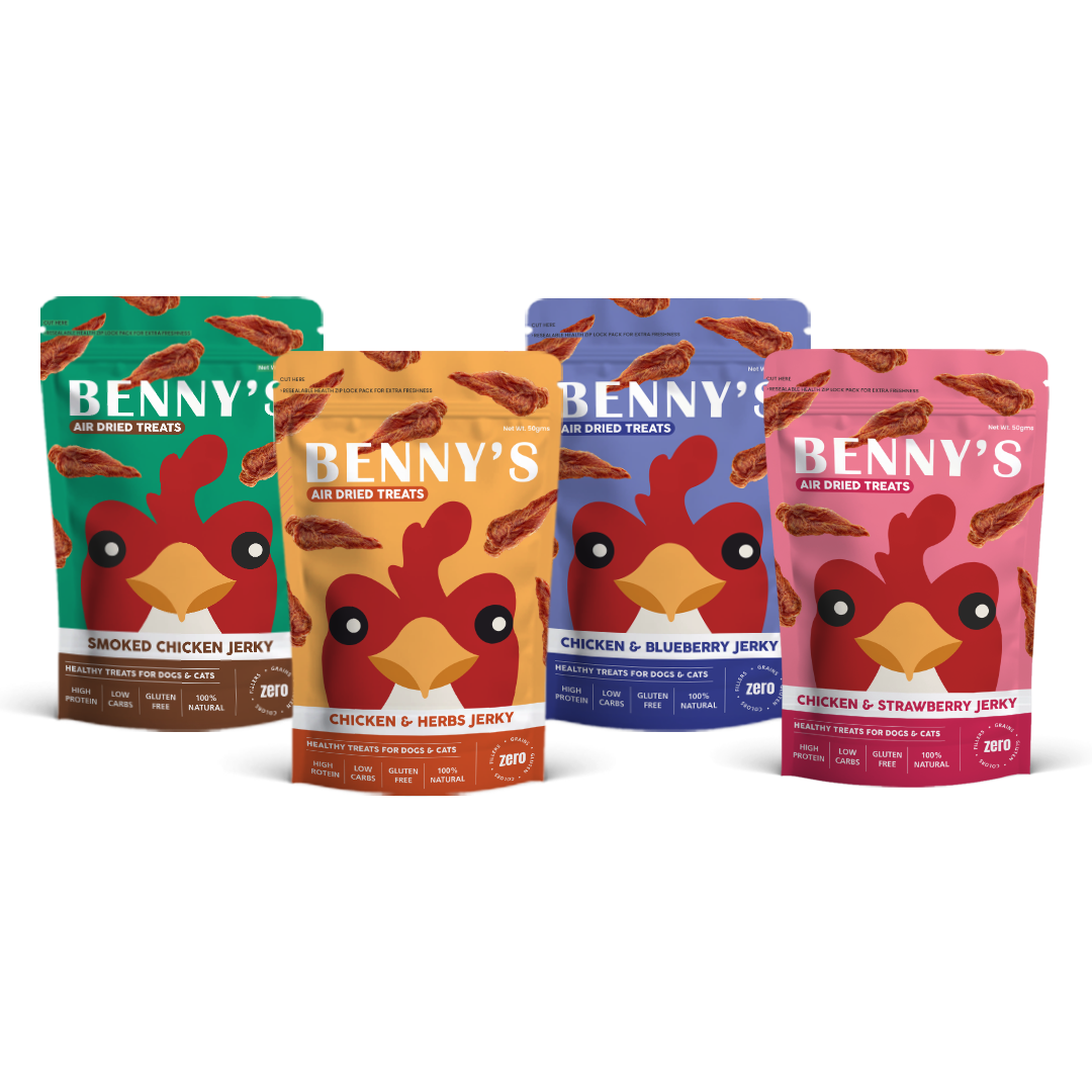 Chicken Jerky Combo - Pack of 4 x 50g – Benny’s Bowl